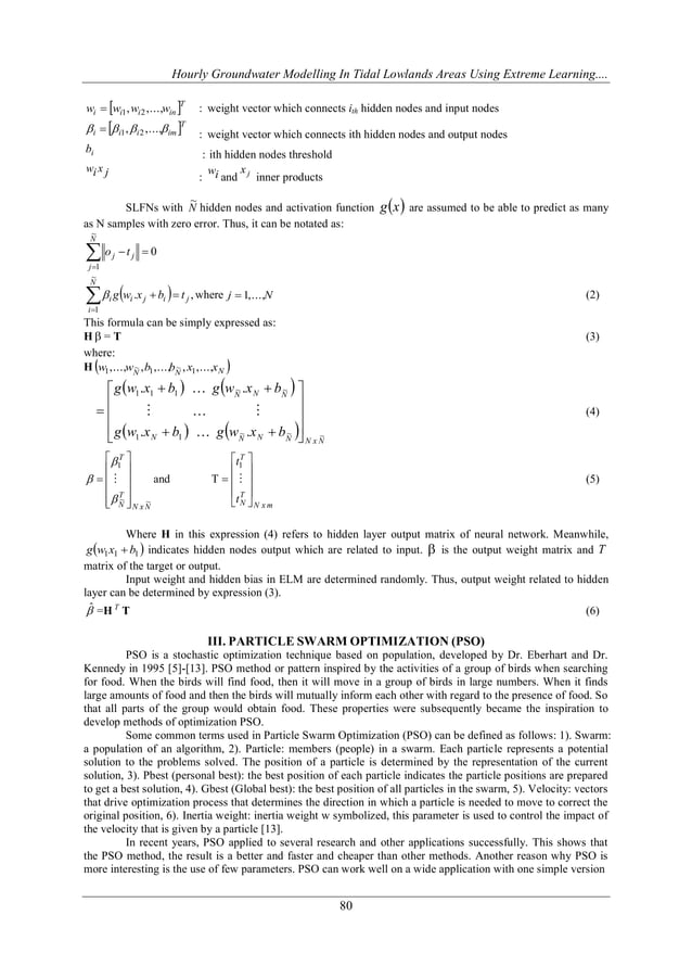 Hourly Groundwater Modelling In Tidal Lowlands Areas Using Extreme Learning Machine-Particle ...