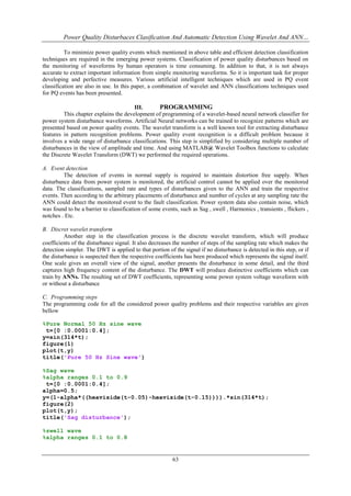 Power Quality Disturbaces Clasification And Automatic Detection Using Wavelet And ANN Techniques ...