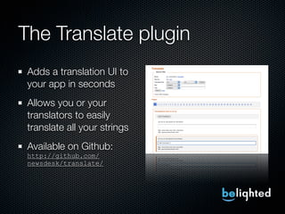 Internationalization in Rails 2.2 | PPT