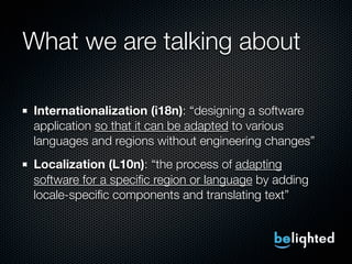 Internationalization in Rails 2.2 | PPT