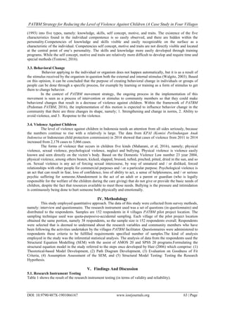 PATBM Strategy for Reducing the Level of Violence Against Children (A ...