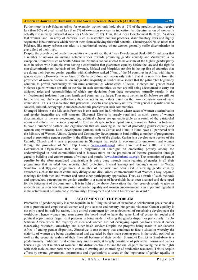 Gender equality and women empowerment on Sustainable Community ...