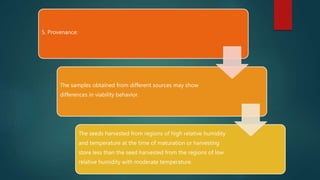 Seed storage process | PPTX | Agriculture | Industries