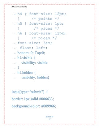 Css web side | PDF