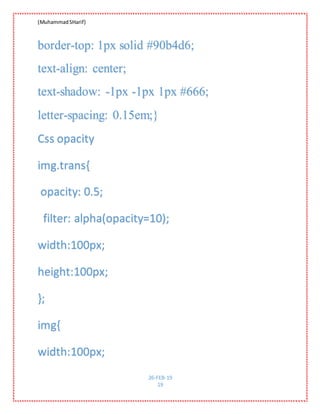 Css web side | PDF