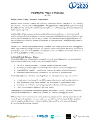 Insights2020 Program | PDF | Marketing and Advertising | Business