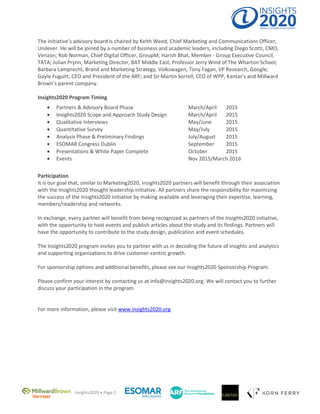 Insights2020 Program | PDF