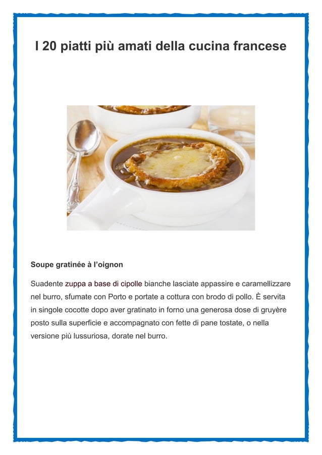 I 20 piatti più amati della cucina francese | PDF
