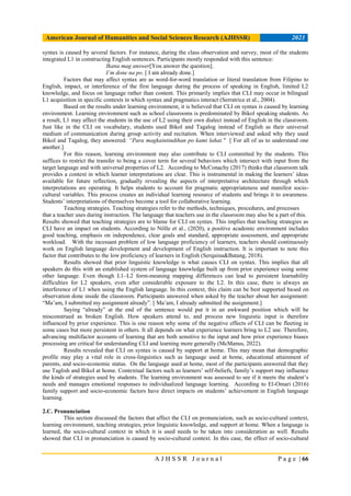 Cross-linguistic Influence on Second Language Use of College Students | PDF