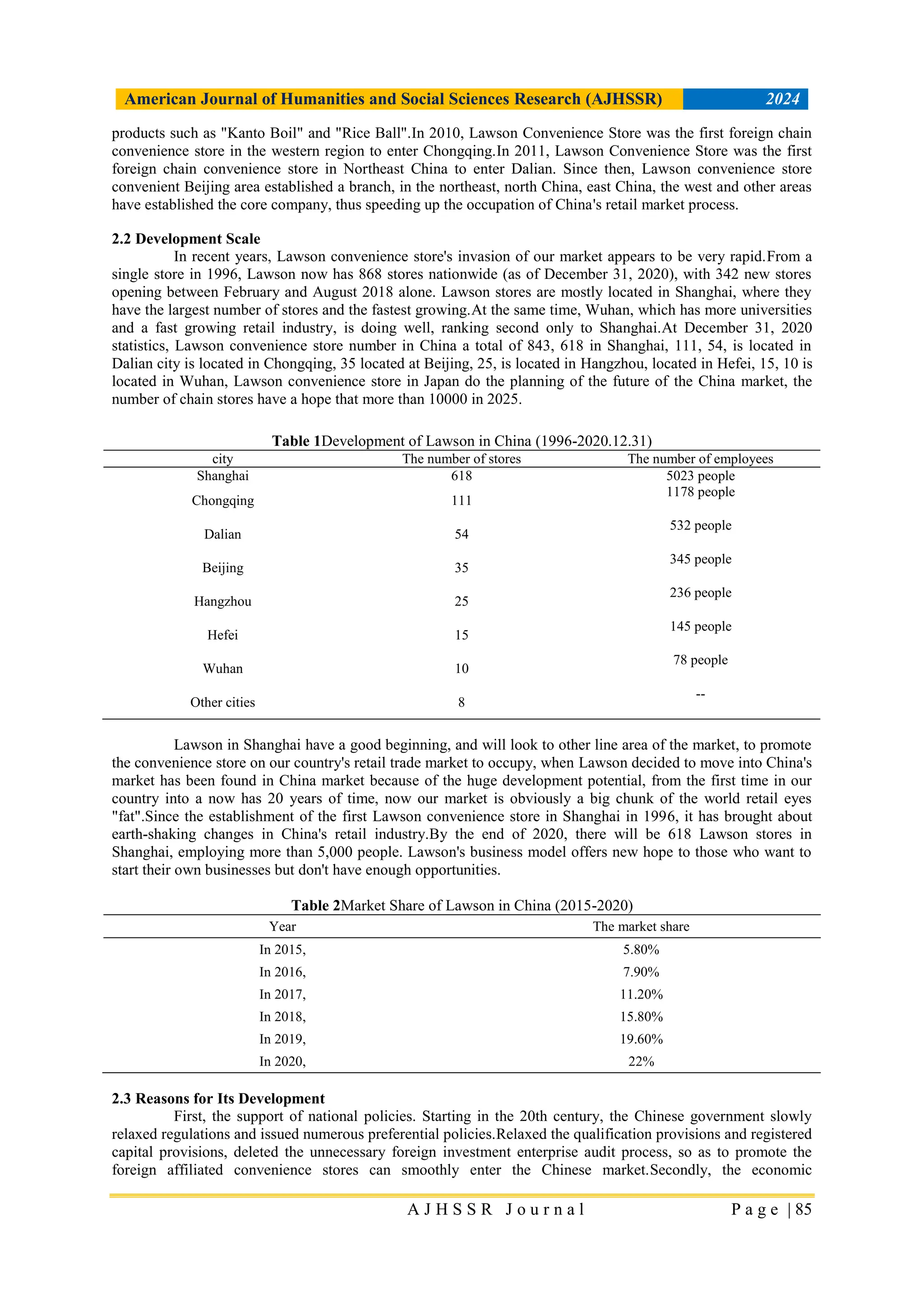 STUDY ON MANAGEMENT STRATEGY OF LAWSON CONVENIENCE STORE IN CHINA | PDF | Logistics | Business