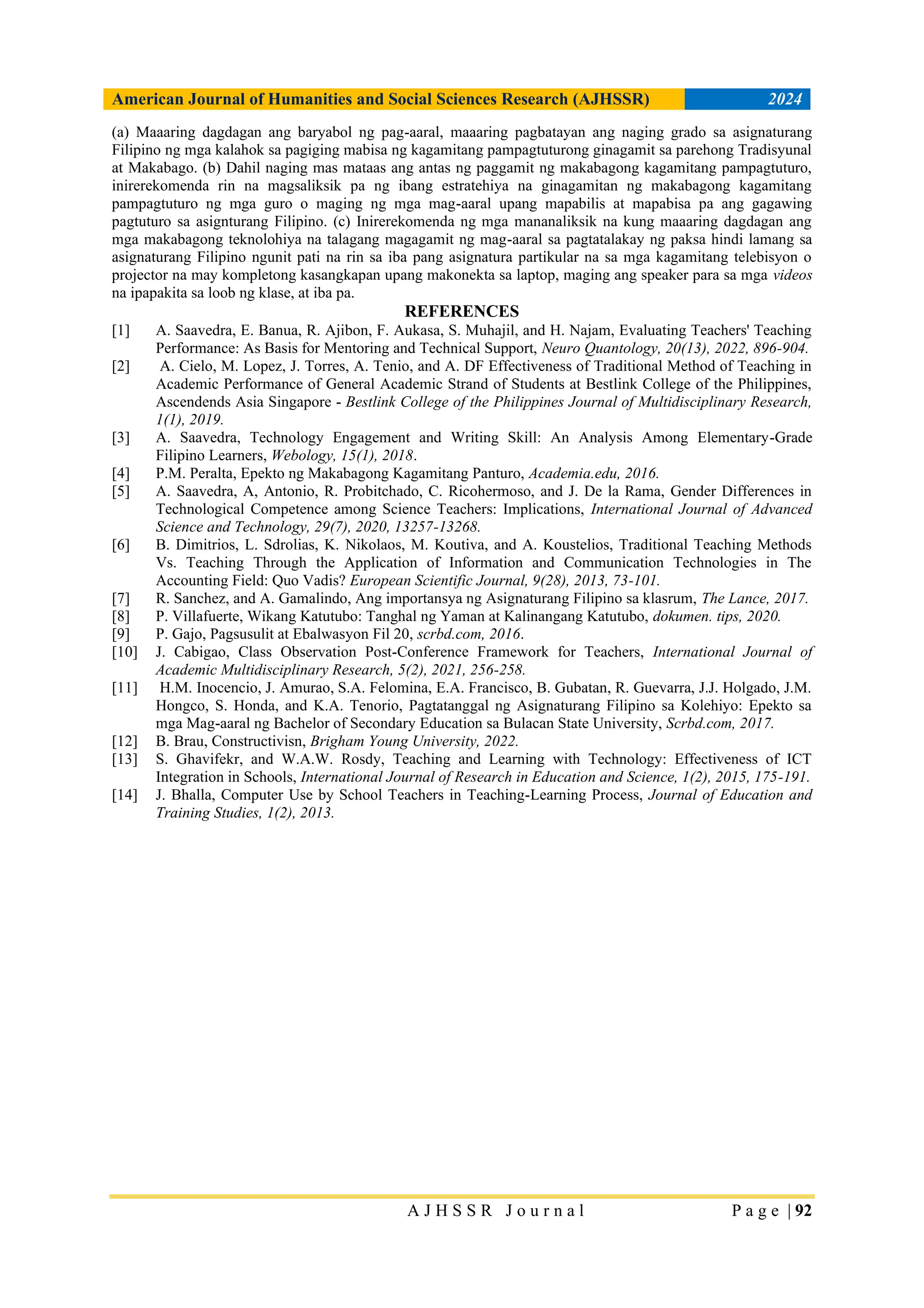 Mga Kagamitang Pampagtuturong Ginagamit sa mga Asignaturang Filipino | PDF