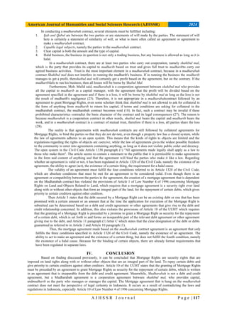 Mortgage Agreement as Collateral in Mudharabah Contract Based On The ...