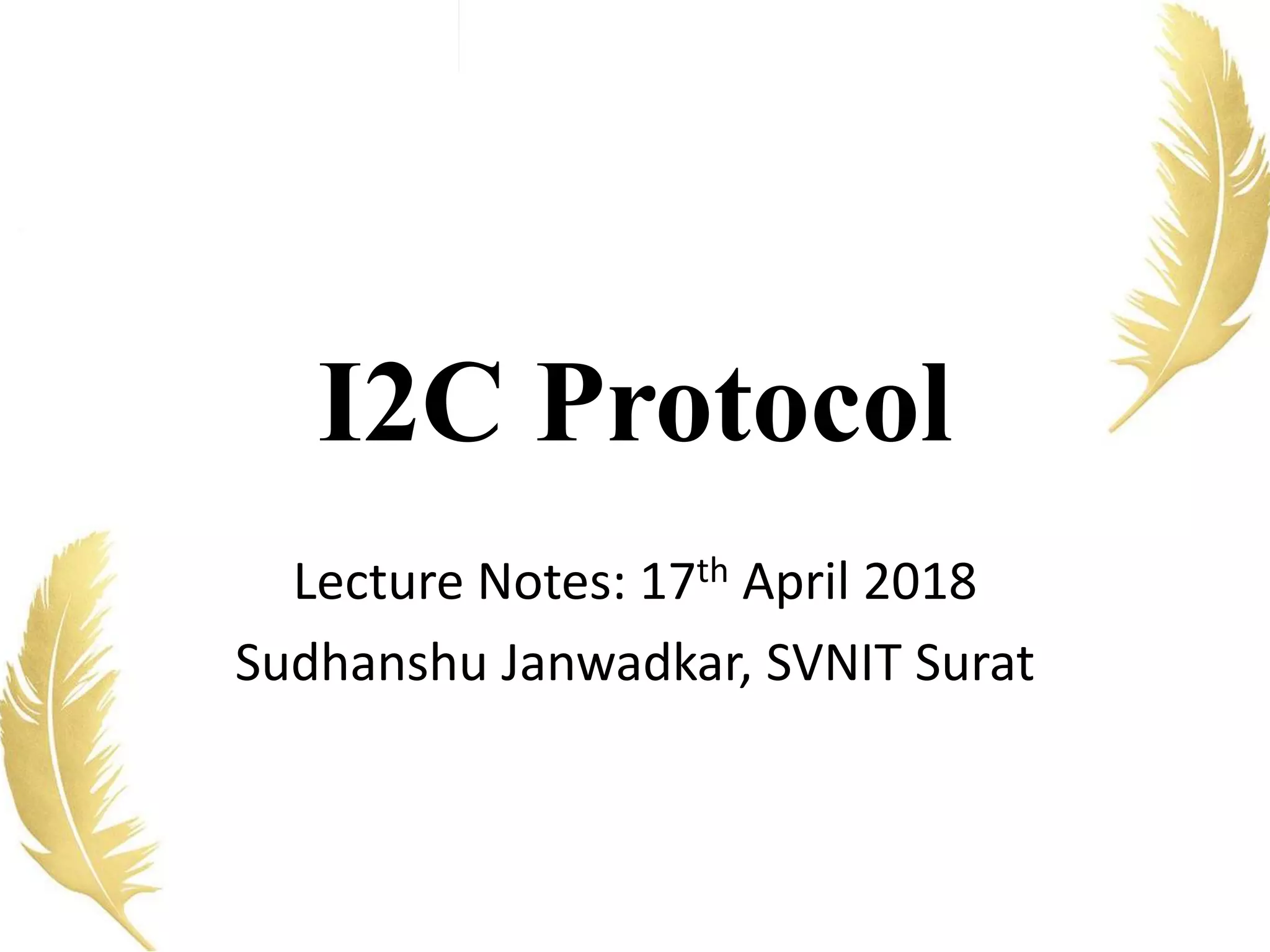 I2C Protocol | PPTX