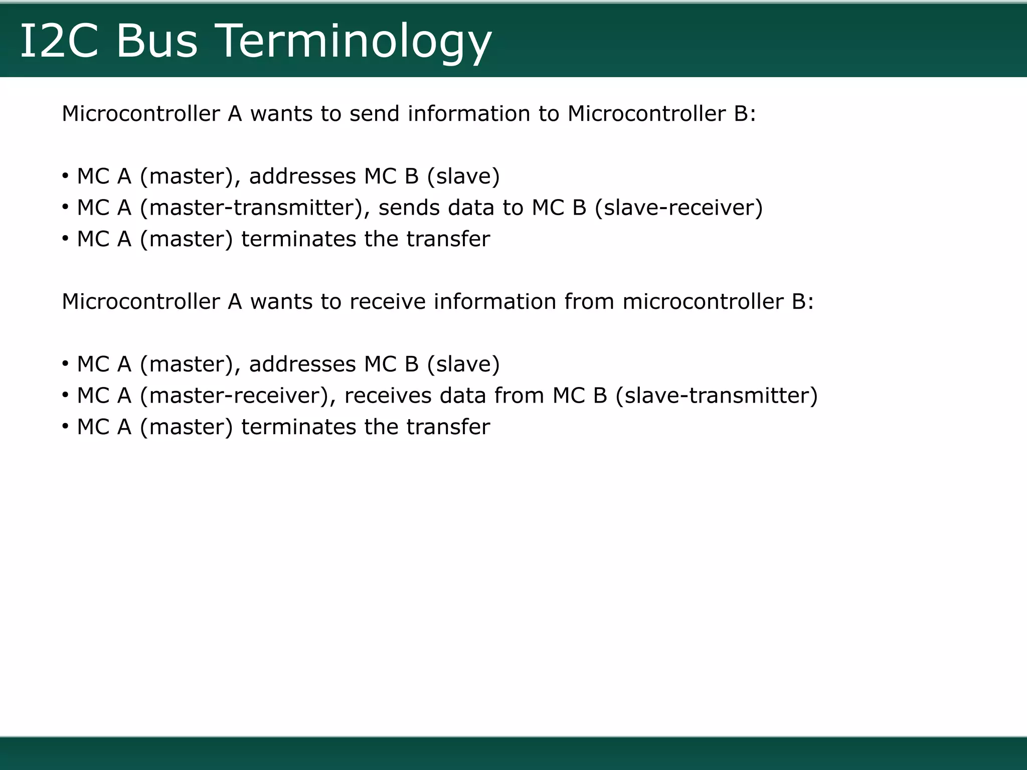 I2C Bus (Inter-Integrated Circuit) | PDF
