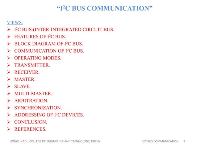 I2 c bus communication | PPT