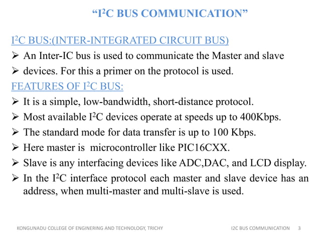 I2 c bus communication | PPT