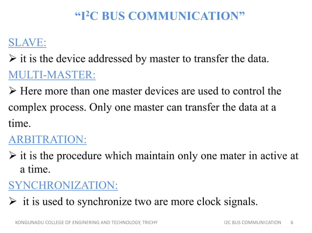 I2 c bus communication | PPT