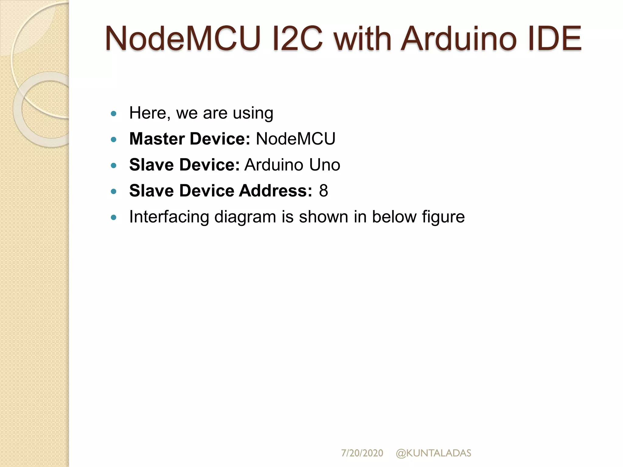 I2 c communication between nodemcu and aeduino with dht11 (1) | PPT