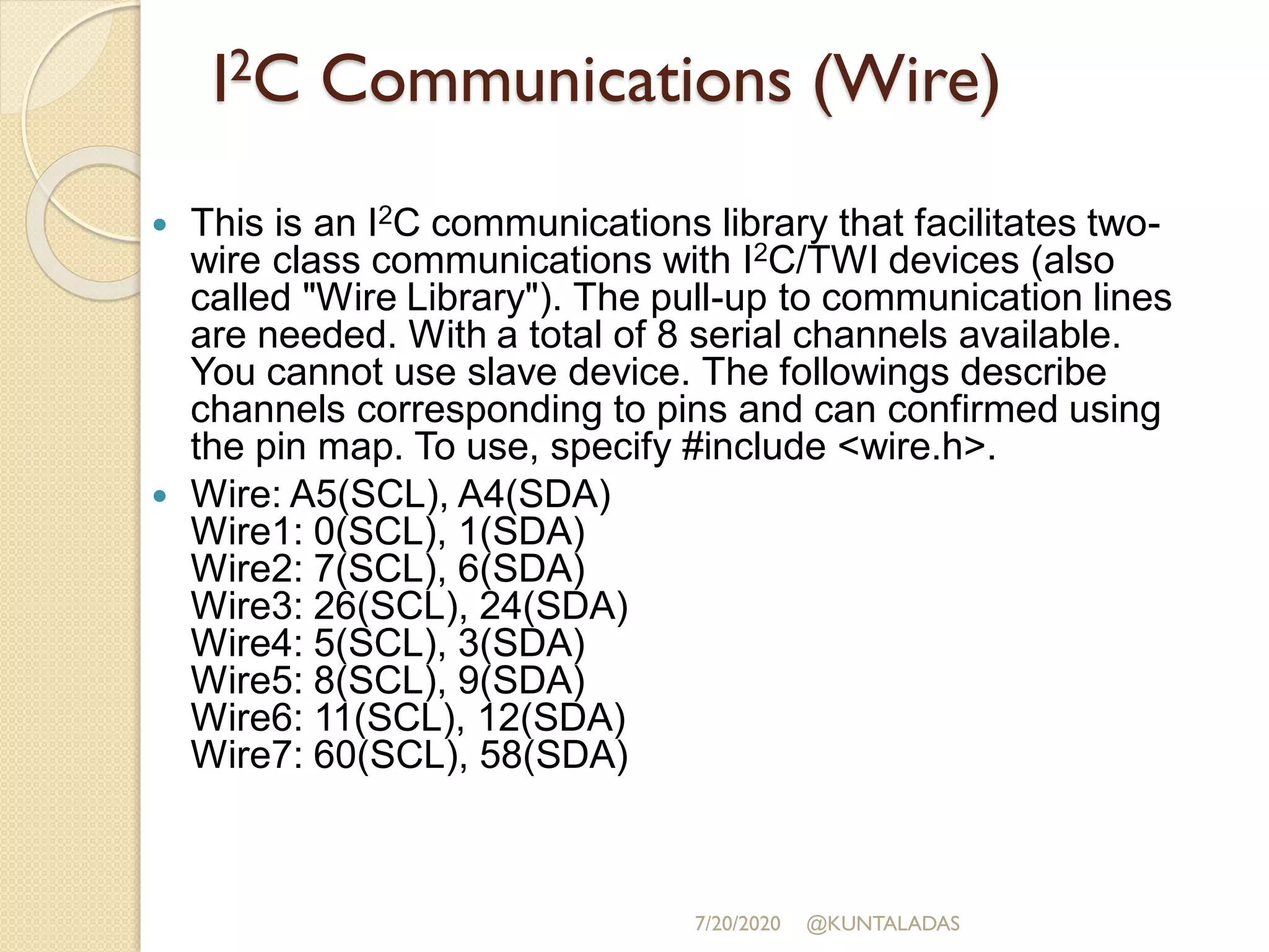 I2 c communication between nodemcu and aeduino with dht11 (1) | PPT