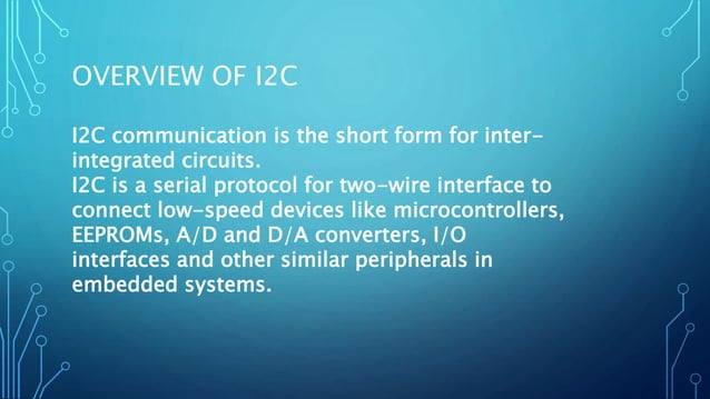 I2 c communication protocol | PPTX | Computer Peripherals | Computing