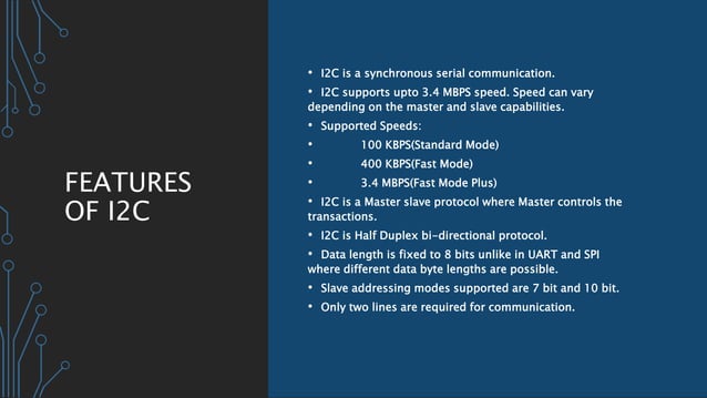 I2 c communication protocol | PPTX | Computer Peripherals | Computing