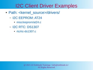 I2c drivers | PDF