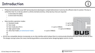I2C-Bus Design and Verification Specs | PPTX