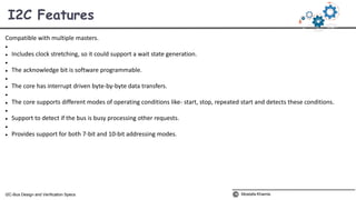 I2C-Bus Design and Verification Specs | PPTX