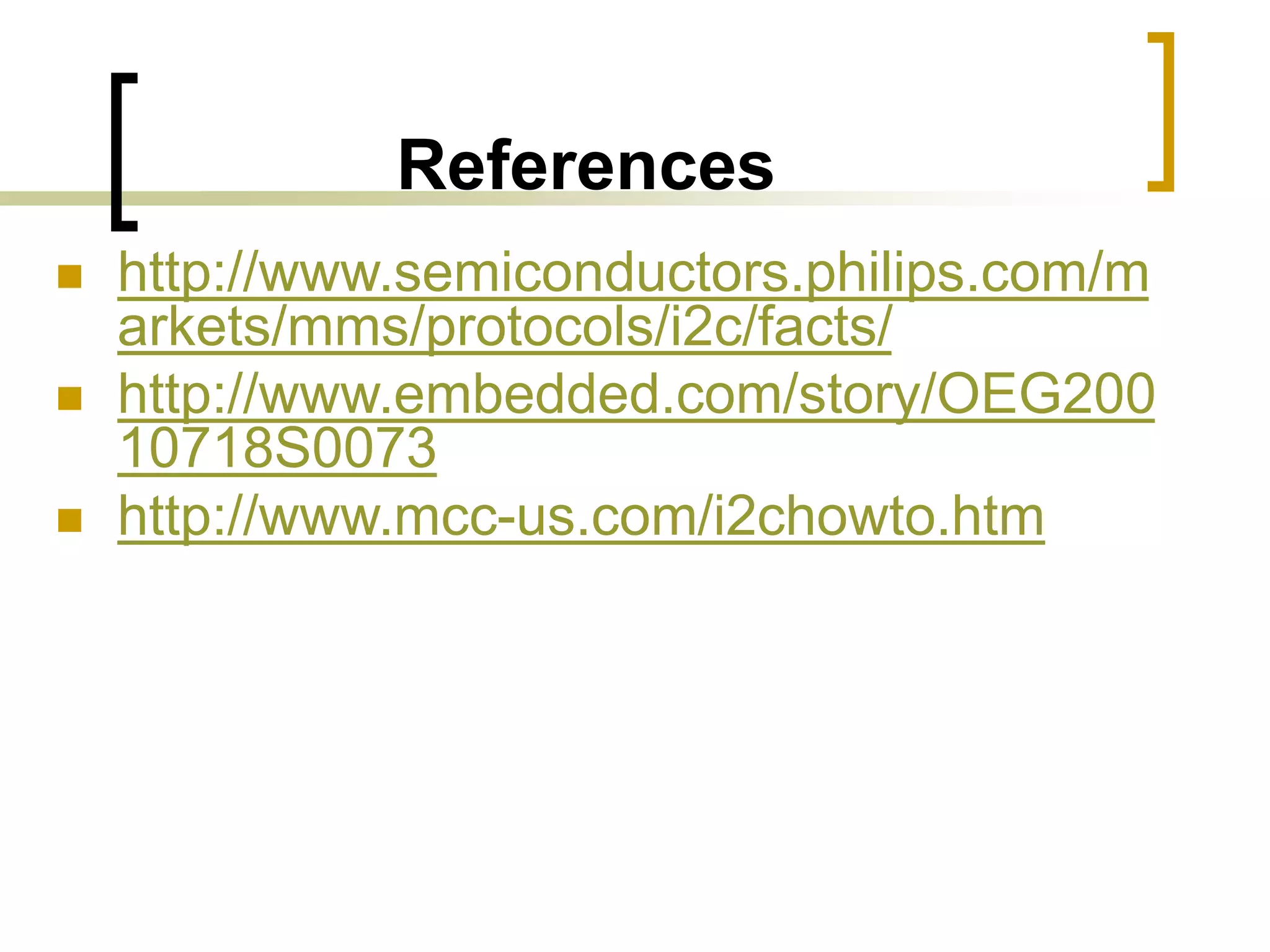 I2C PRESENTATION.PPT | Computer Networking | Computing