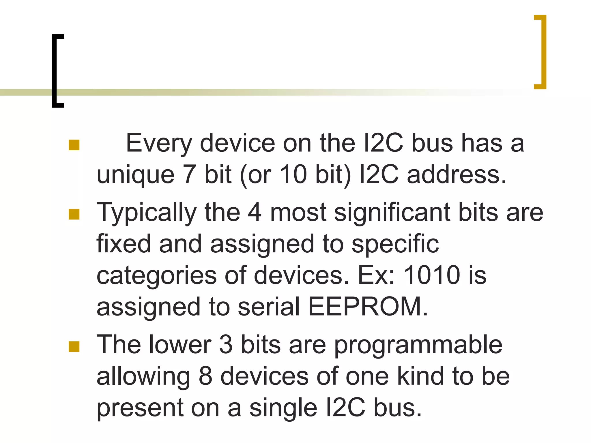 I2C PRESENTATION.PPT | Computer Networking | Computing