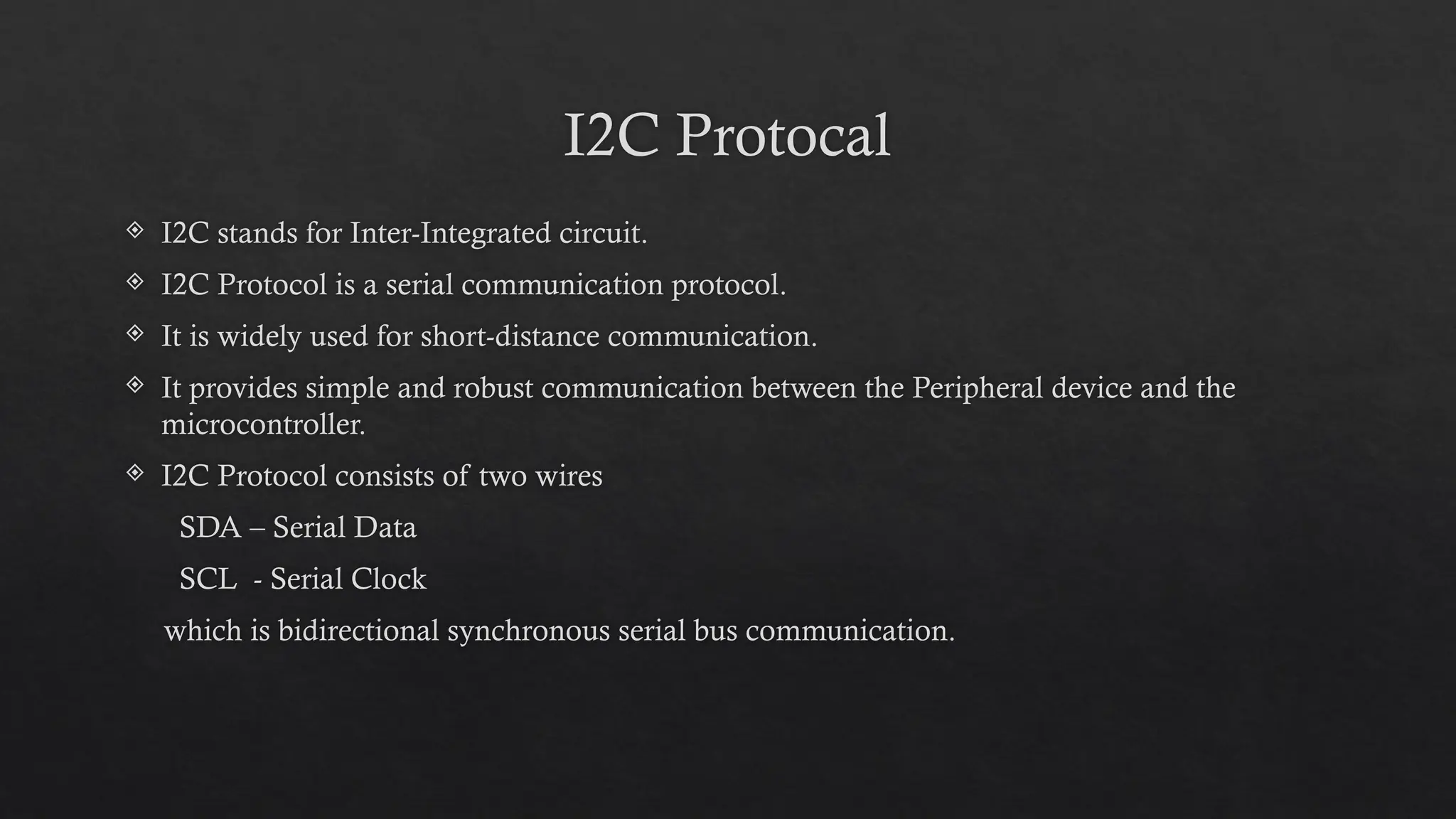 I2c Protocal Off Chip Communication Interface Pptx