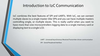 I2c protocol - Inter–Integrated Circuit Communication Protocol | PPTX