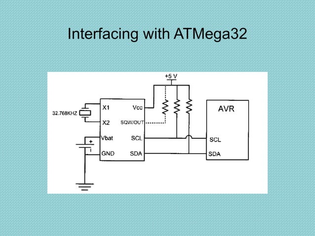 I2C protocol and DS1307 RTC interfacing | PPT