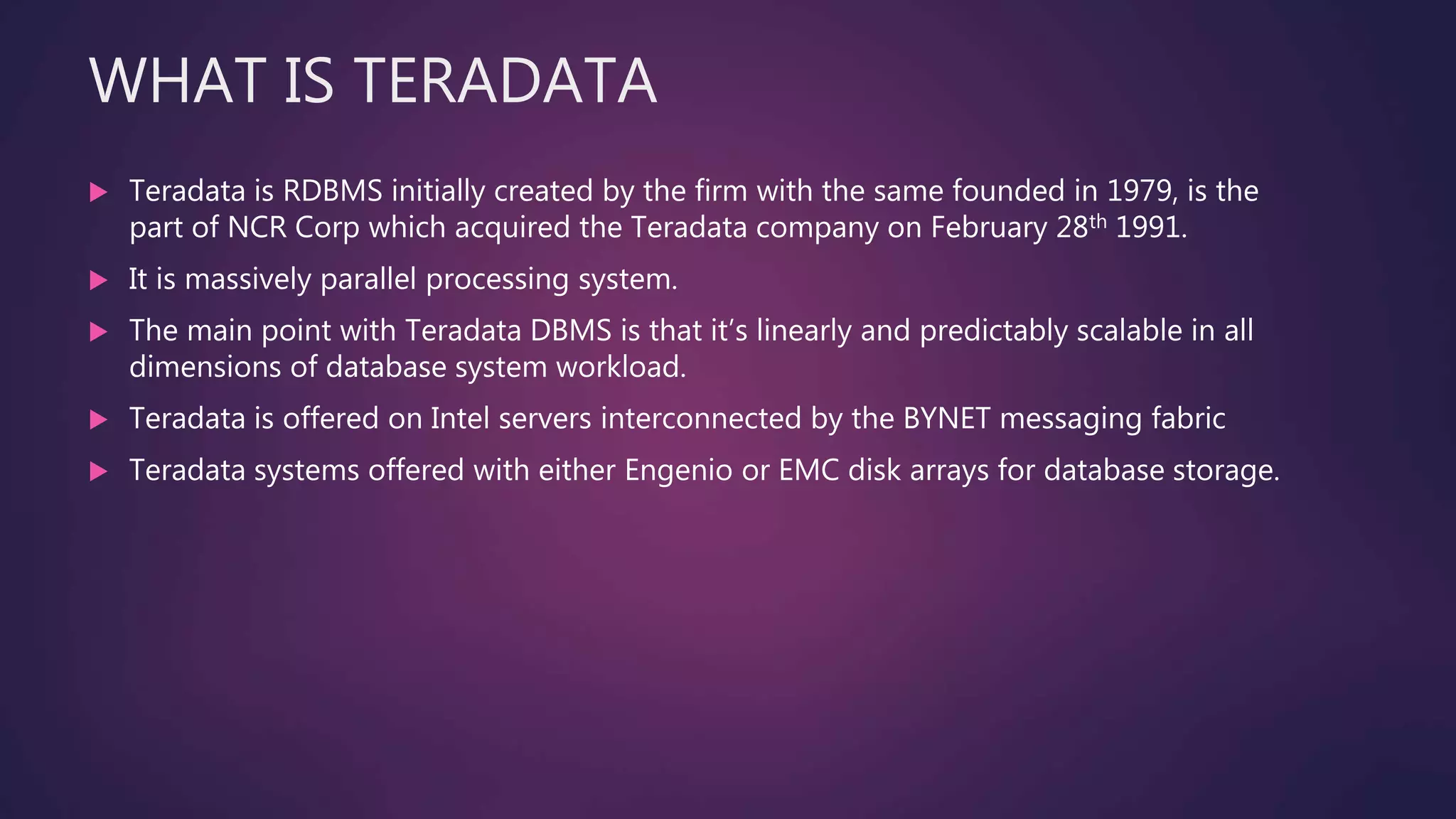 Teradata | PPTX