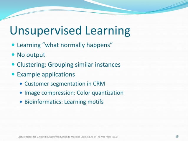 supervised learning and unsupervised learning | PPT