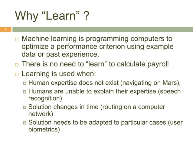 introduction to machin learning | PPT