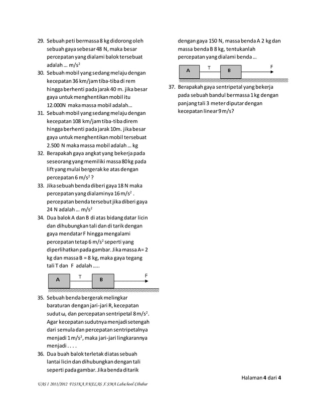 Uas fisika labscib 2011 tipe a | DOCX