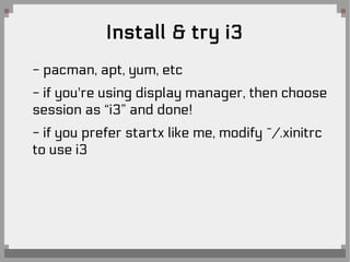 i3 tiling window manager | PDF