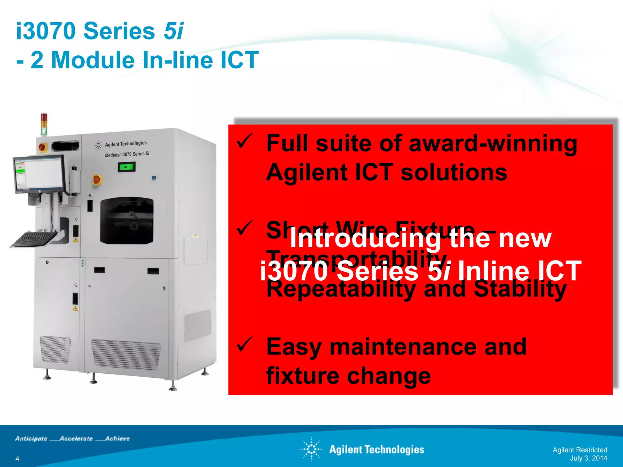 i3070 Series 5i E9988E, 2 Module In-line ICT | PDF