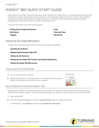 eInstruction by Turning Technologies Quick Start Sheet | PDF
