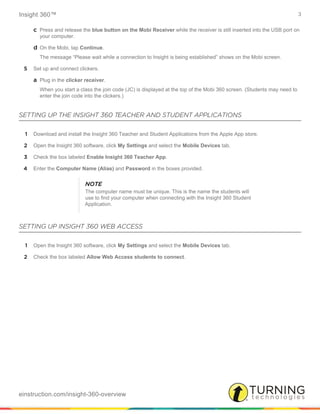 eInstruction by Turning Technologies Quick Start Sheet | PDF