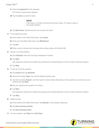 eInstruction by Turning Technologies Quick Start Sheet | PDF