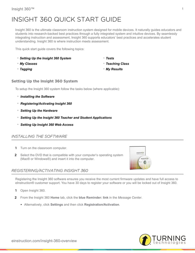 I360 quick start guide | PDF