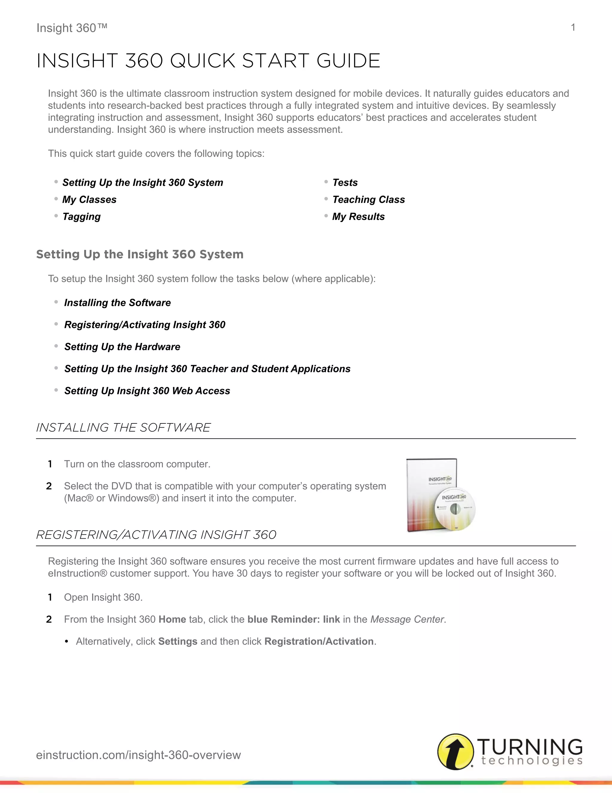 I360 quick start guide | PDF