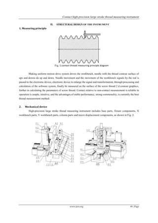 Contact high-precision large stroke thread measuring instrument | PDF