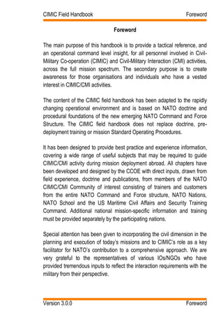 Cimic Handbook | PDF
