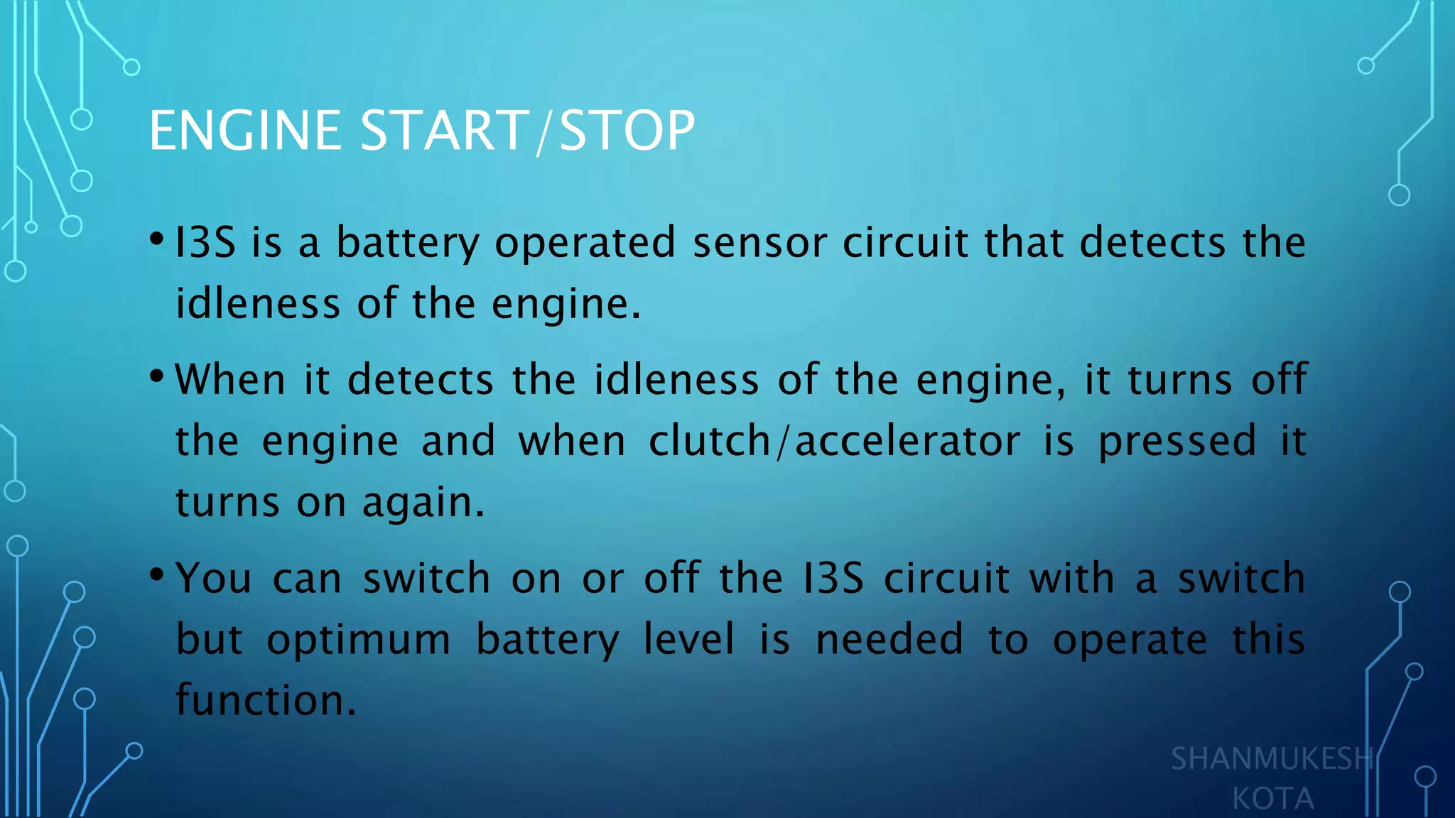Start Stop System (I3S) | PPTX