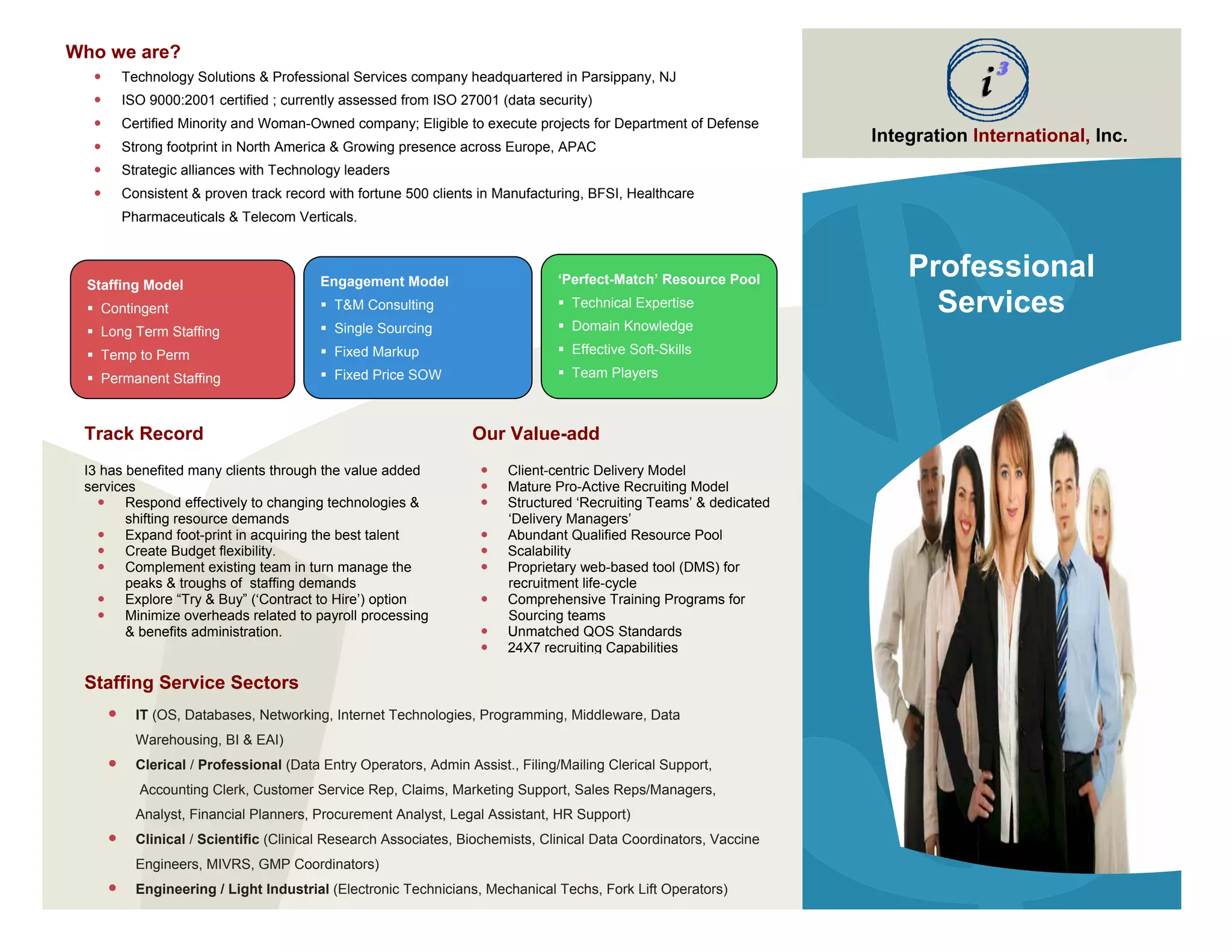 I3 Staff Augmentation Services Brochure | PDF