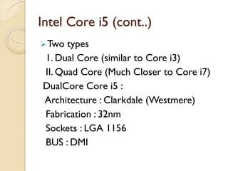 I3 Vs I5 Vs I7 | PDF