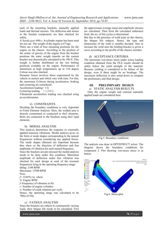 Design of Engine Mount Bracket for a FSAE Car Using Finite Element Analysis | PDF
